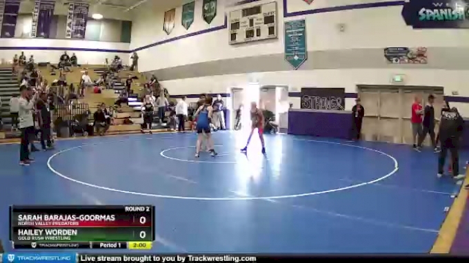 86-99 lbs Round 2 - Sarah Barajas-Goormastic, North Valley Predators vs ...