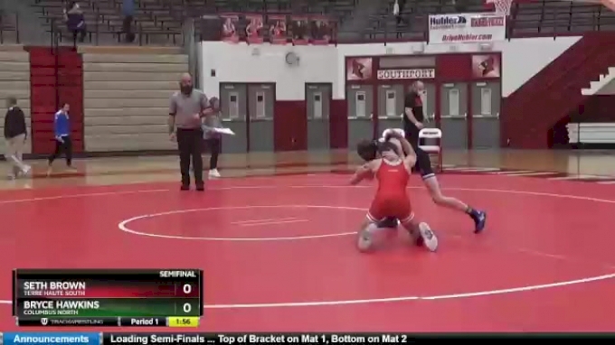 113 lbs Semifinal - Bryce Hawkins, Columbus North vs Seth Brown, Terre ...