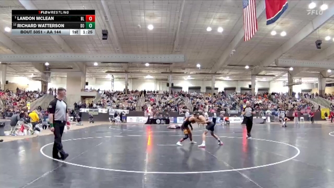 AA 144 lbs Champ. Round 1 - Landon McLean, Blackman High School vs ...
