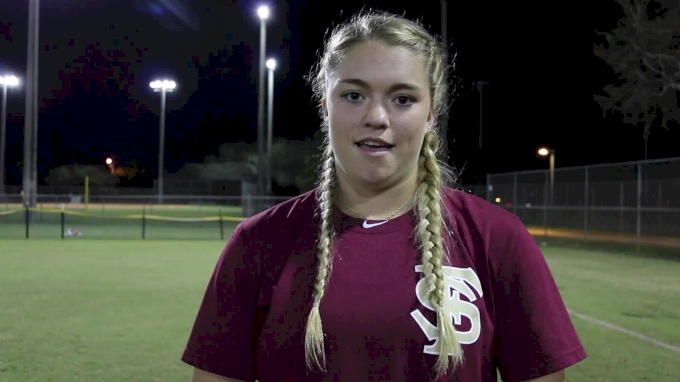 Freshman Cassidy Davis Reaction To Win Over Florida