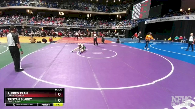 5A 120 lbs Champ. Round 1 - Alfred Tran, Lamar Fulshear vs Tristan ...
