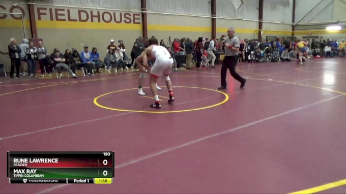 190 lbs Champ. Round 3 - Max Ray, Tiffin Columbian vs Rune Lawrence ...