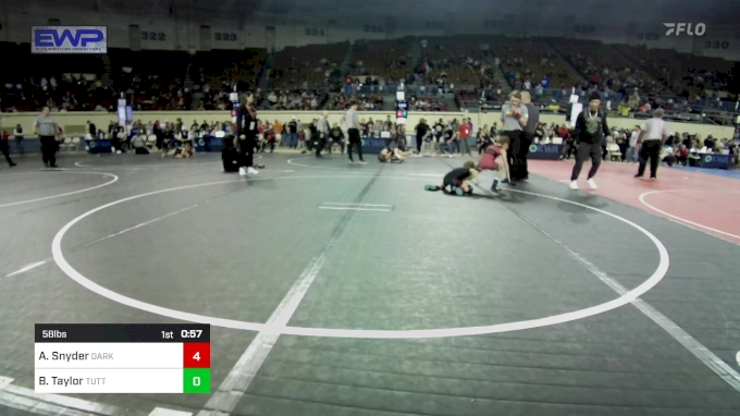 58 lbs 2nd Place - Aubrey Snyder, Dark Cloud Wrestling Club vs Bailee ...