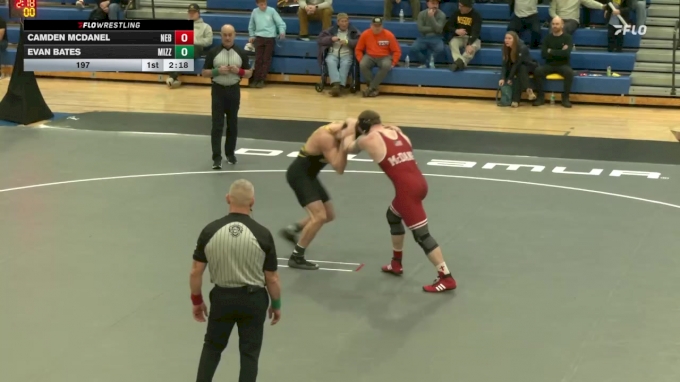 197 lbs Finals (2 Team) - Camden McDanel, Nebraska vs Evan Bates, Missouri