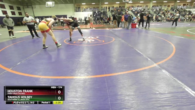 174 lbs Champ. Round 2 - Houston Frank, FHSU Unattached vs Tavious ...