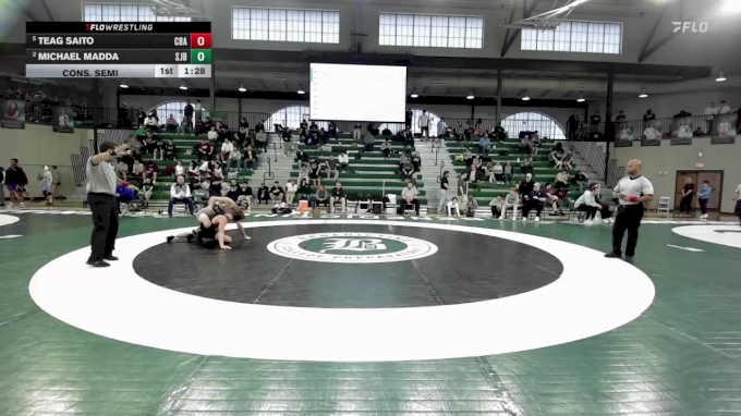 132 lbs Cons. Semi - Michael Madda, St. John Bosco Academy vs Teag ...