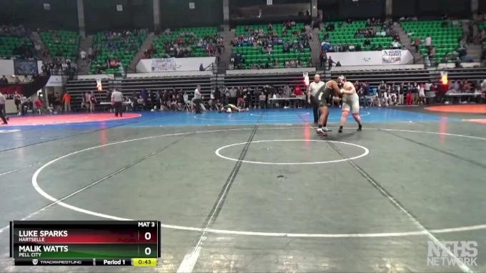 6A 285 lbs Cons. Round 2 - Luke Sparks, Hartselle vs Malik Watts, Pell City