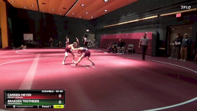 90-95 lbs 1st Place Match - Camden Meyer, Mount Vernon vs Braeden Tegtmeier, Independence