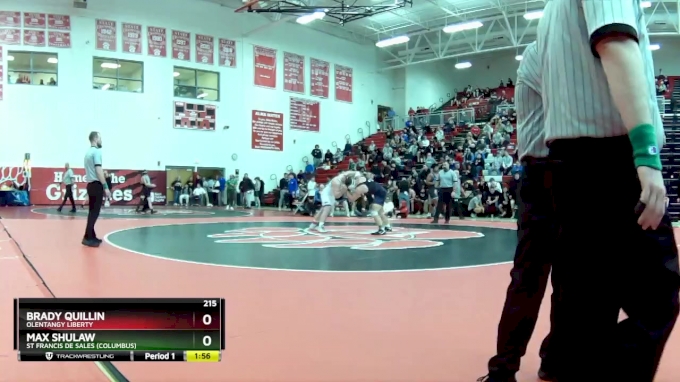 215 lbs Semifinal - Max Shulaw, St Francis De Sales (Columbus) vs Brady ...