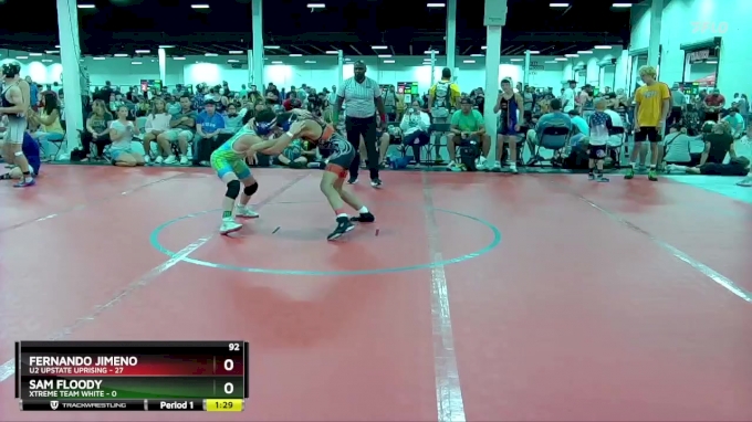 92 lbs Round 1 (4 Team) - Sam Floody, Xtreme Team White vs Fernando ...