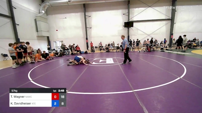 57 kg Rr Rnd 1 - Trey Wagner, Northampton Area WC vs Kade Davidheiser ...