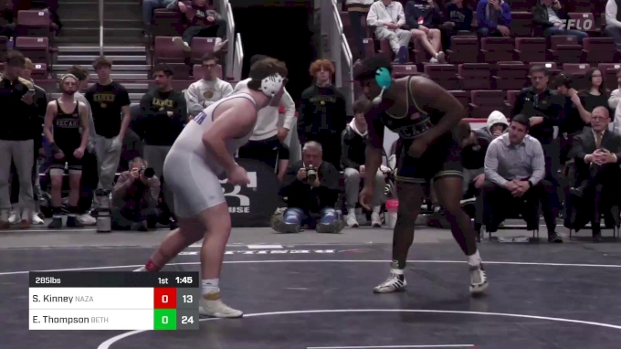285 lbs Final - Sean Kinney, Nazareth Area vs Elijah Thompson ...
