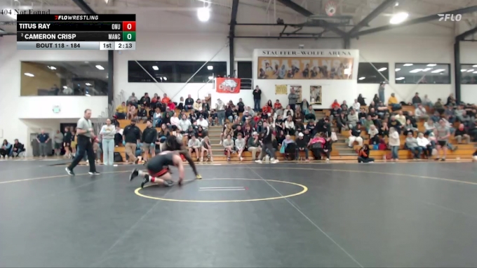 184 lbs Champ. Round 1 - Cameron Crisp, Manchester vs Titus Ray, Ohio ...
