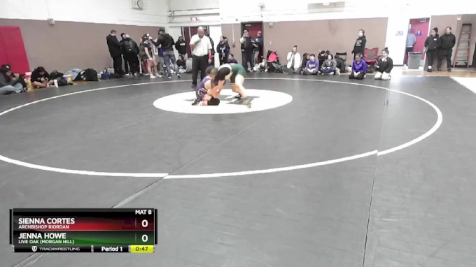 145 lbs Cons. Round 4 - Jenna Howe, Live Oak (Morgan Hill) vs Sienna ...