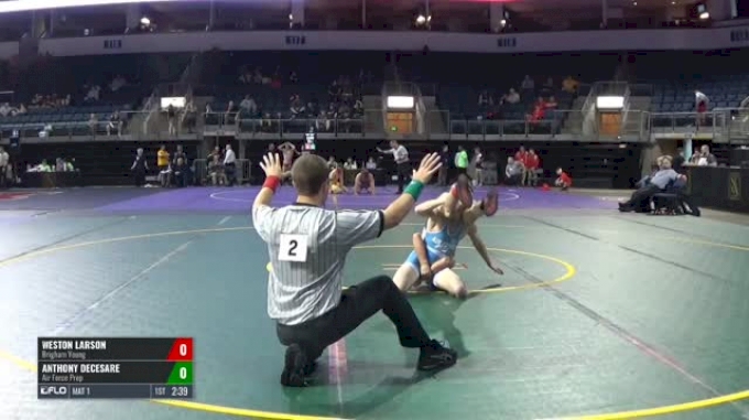125 Round of 32 - Weston Larson, Brigham Young vs Anthony DeCesare, Air ...