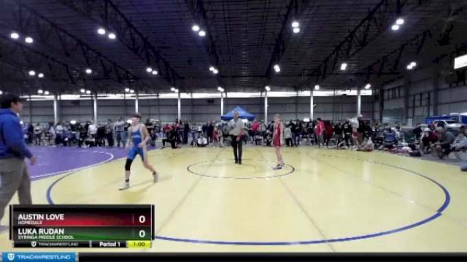 90 lbs Cons. Round 2 - Luka Rudan, Syringa Middle School vs Austin Love ...