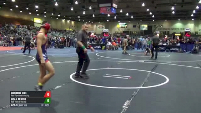95 Consi-Semis - Brendon Rice, New Plymouth Wrestling vs Noah Arsitio ...