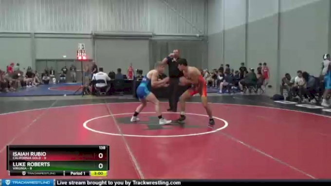 138 lbs Placement Matches (8 Team) - Isaiah Rubio, California Gold vs ...