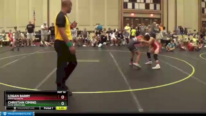 78 lbs Cons. Round 2 - Christian Cimino, Elite Wrestling vs Logan Barry ...