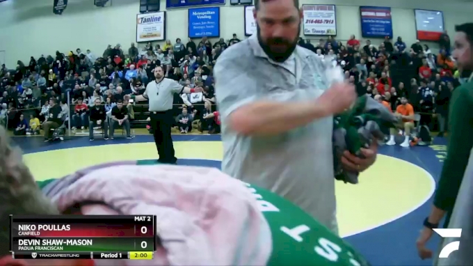165 lbs Quarterfinal - Niko Poullas, Canfield vs Devin Shaw-Mason ...