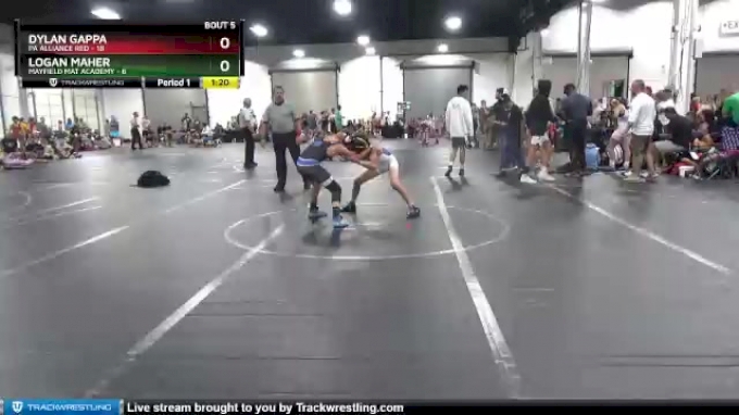 96 lbs Round 2 (8 Team) - Dylan Gappa, PA Alliance Red vs Logan Maher ...