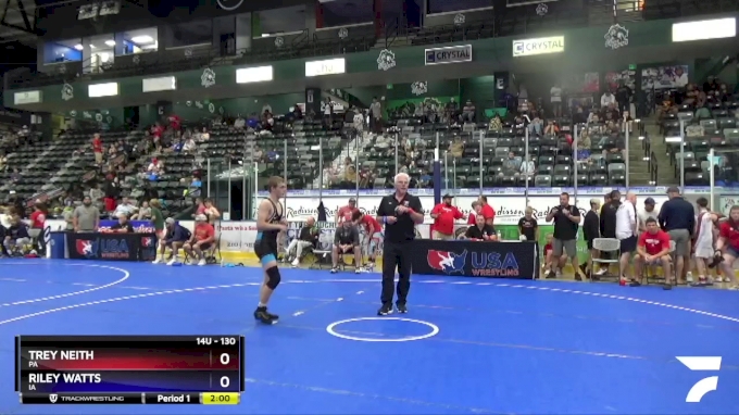130 lbs Quarterfinal - Trey Neith, PA vs Riley Watts, IA