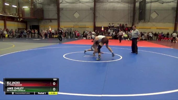 150 lbs Champ. Round 2 - Jake Dailey, Bethlehem Catholic vs Eli Jacks ...