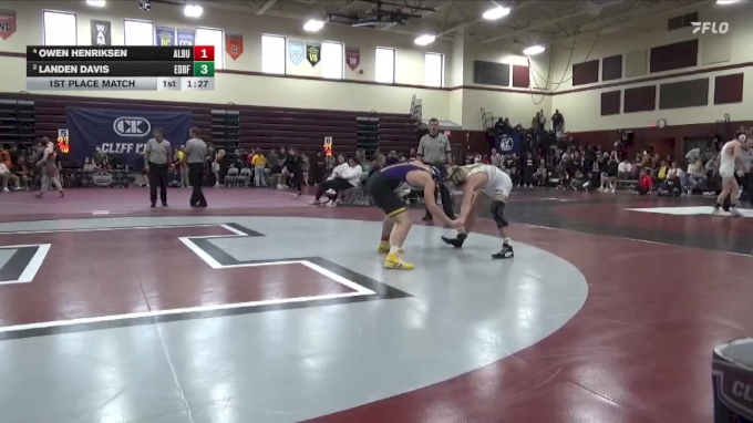 144 lbs 1st Place Match - Owen Henriksen, Alburnett vs Landen Davis ...