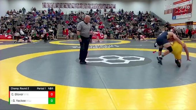 190 lbs Champ. Round 2 - Gage Yackee, St. John Jesuit vs Caine Glover ...