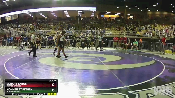 2A 170 lbs Semifinal - Elijah Penton, Winter Springs vs Konner Stuttgen ...