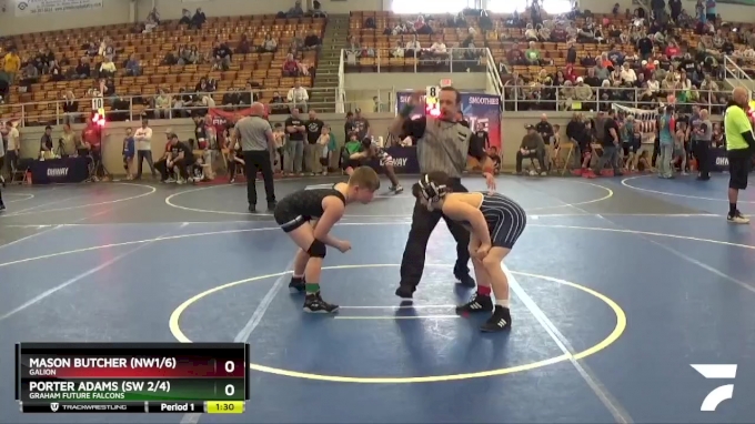 100 lbs Semifinal - Mason Butcher (nw1/6), Galion vs Porter Adams (sw 2 ...