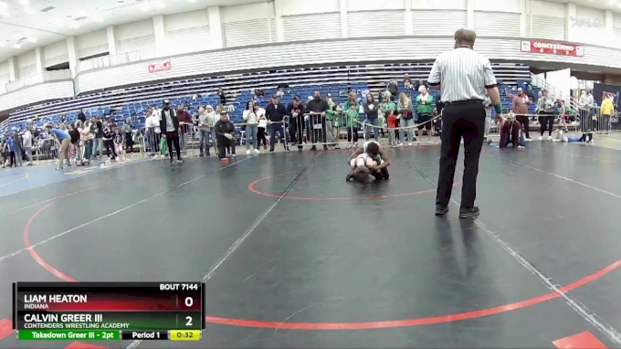 63 lbs Cons. Round 4 - Liam Heaton, Indiana vs Calvin Greer Iii ...