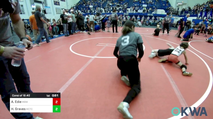 46 lbs Consi Of 16 #2 - Ashton Edie, Mustang Bronco Wrestling Club vs ...