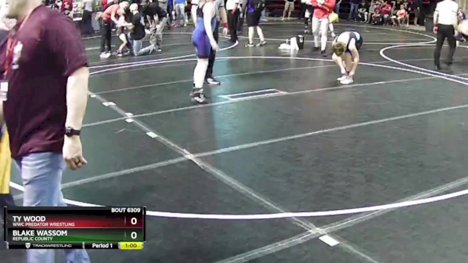 130 lbs Cons. Round 4 - Blake Wassom, Republic County vs Ty Wood, WWC ...