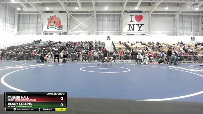 56 lbs Cons. Round 3 - Tanner Hall, South Jefferson Spartans vs Henry ...