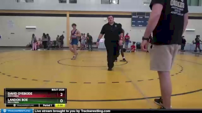 170 lbs 1st Place Match - David Oyebode, Red Cobra vs Landon Boe, Red Cobra