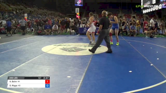 220 Round of 64 - Aric Bohn, Wisconsin vs Dakota Riggs, Kansas