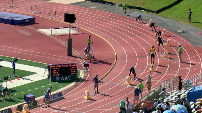 Boy's 400m Hurdles, Heat 1 - Age 15-16 Boy's 400m Hurdles, Heat 1 - Age 15-16