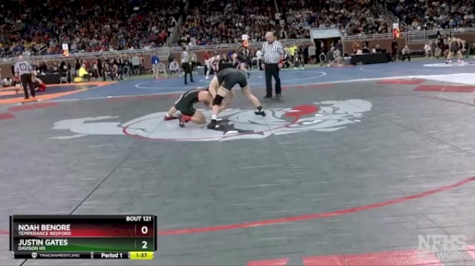 D1-144 lbs Quarterfinal - Justin Gates, Davison HS vs Noah Benore ...