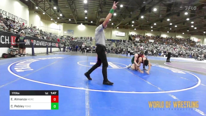 170 lbs Round Of 32 - Eric Almanza, Merced Bears WC vs Christian Pebley ...