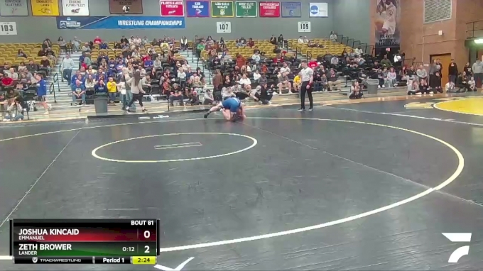 141 lbs Semifinal - Zeth Brower, Lander vs Joshua Kincaid, Emmanuel