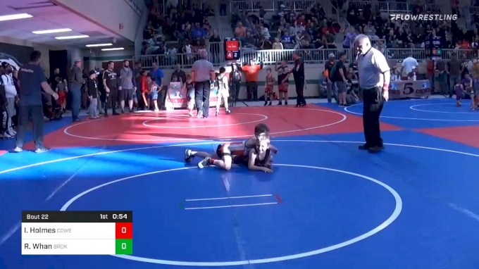 55 lbs Consolation - Isaiah Holmes, Coweta Tiger Wrestling vs Rowdy ...