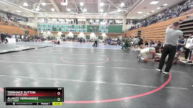 215 lbs Cons. Round 2 - Terrance Sutton, Rancho Buena Vista vs Alanzo ...