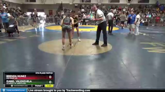 100 lbs 5th Place Match - Brenda Nunez, RED WAVE WC vs Isabel ...