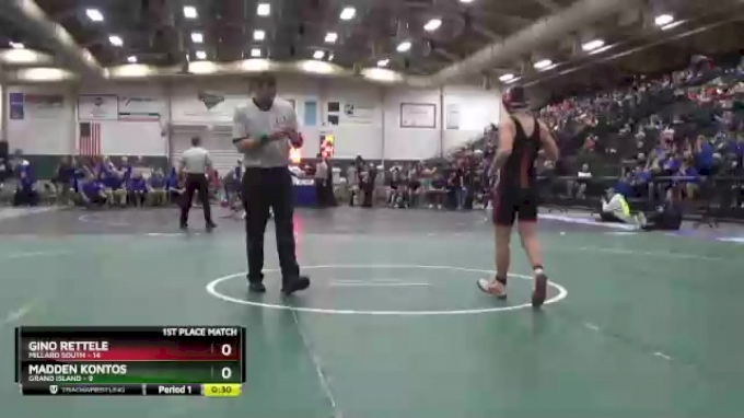 126 lbs Finals (8 Team) - Eli Daily, Millard South vs Ein Obermiller ...