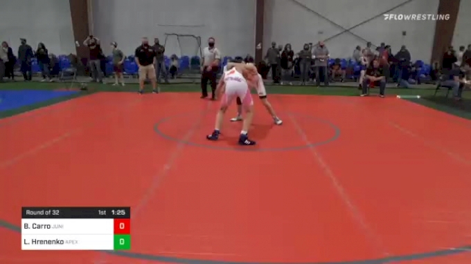 128 lbs Prelims - Brandon Carro, Junior Knoghts vs Logan Hrenenko, Apex