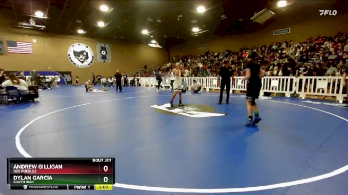 120 lbs Champ. Round 2 - Andrew Gilligan, Dos Pueblos vs Dylan Garcia ...