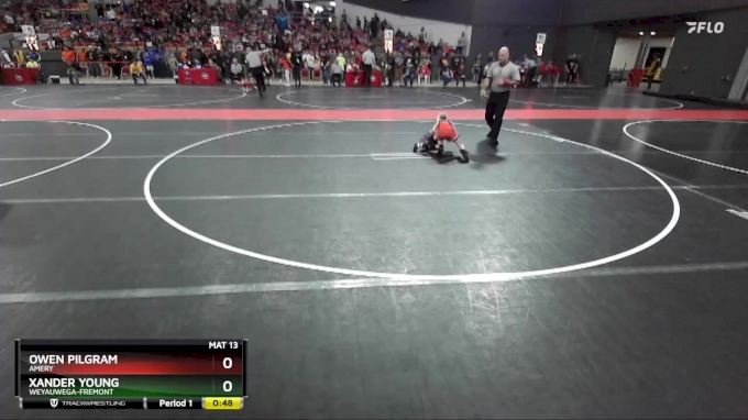 54 lbs Champ. Round 1 - Owen Pilgram, Amery vs Xander Young, Weyauwega ...