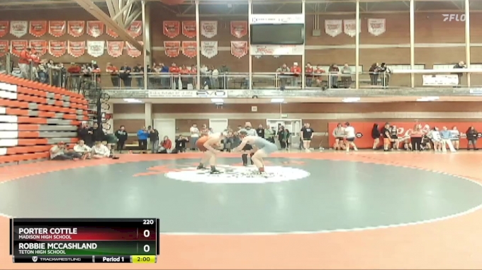 220 lbs Quarterfinal - Porter Cottle, Madison High School vs Robbie ...