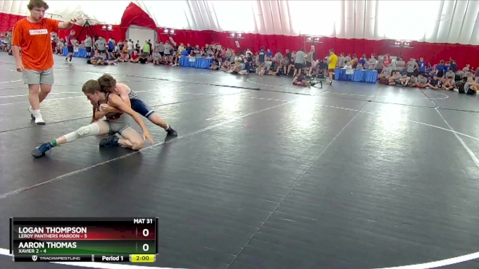 120 lbs Semis & Wb (16 Team) - Aaron Thomas, Xavier 2 vs Logan Thompson ...